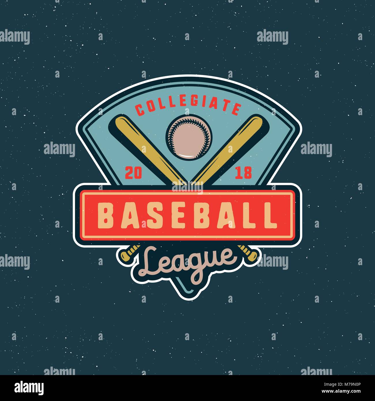 Vintage baseball logo hi-res stock photography and images - Alamy