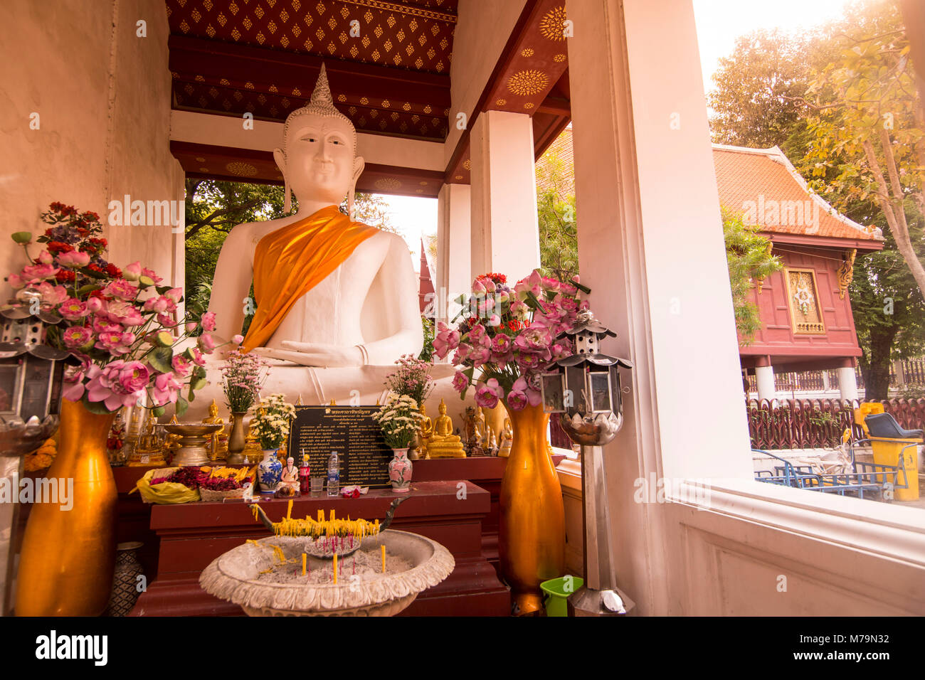 The Wat Rakangkositaram in Wang Lang in Thonburi in the city of Bangkok ...