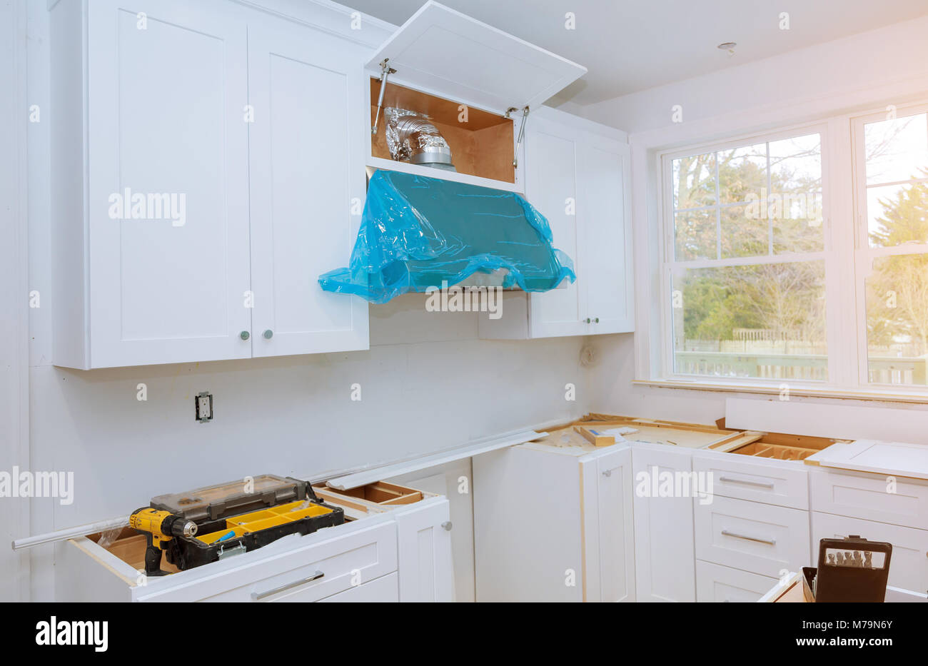 Home Improvement Kitchen Remodel worm's view installed in a new kitchen ...