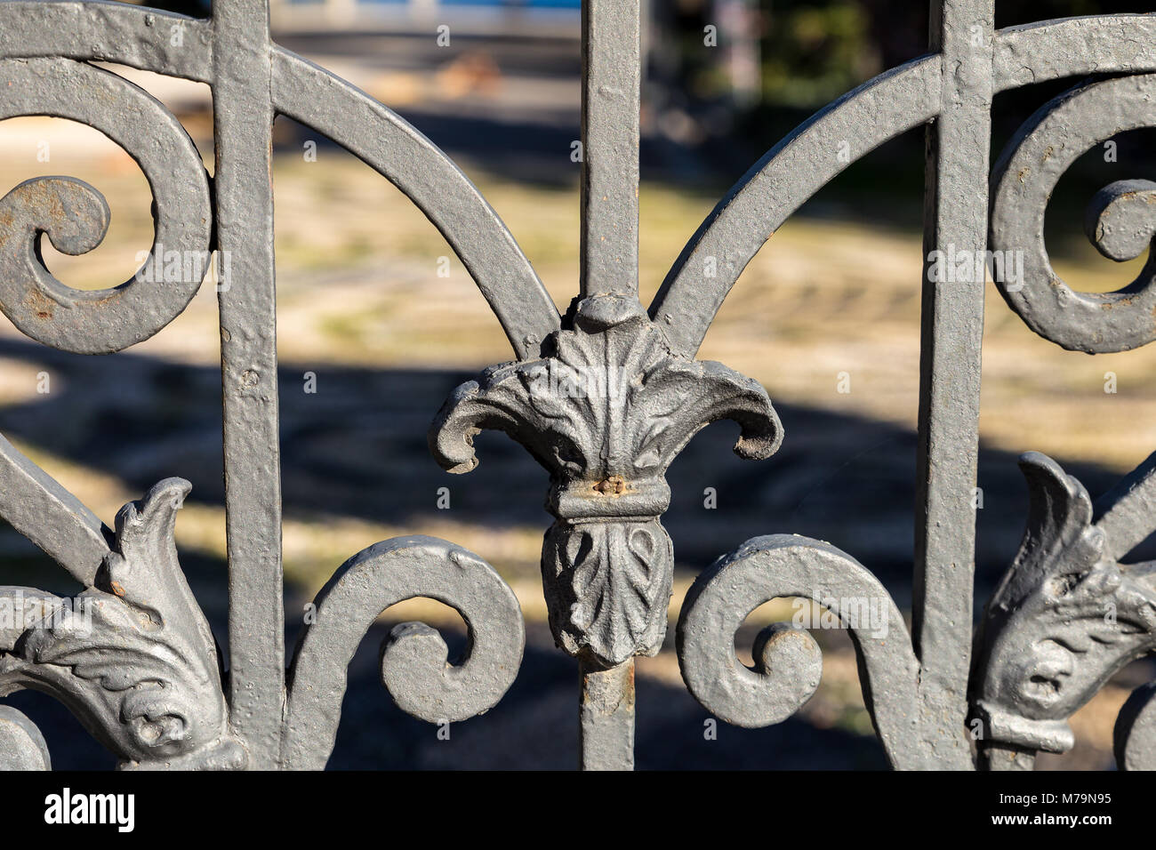 Detail wrought iron railings in hi-res stock photography and images - Alamy
