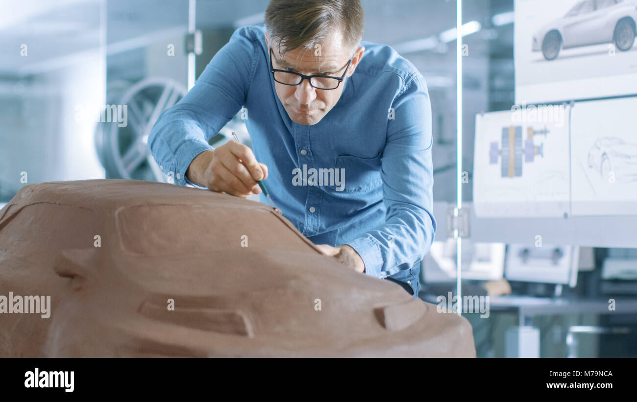 Experience Automotive Designer with a Rake Sculpts Prototype Car Model ...