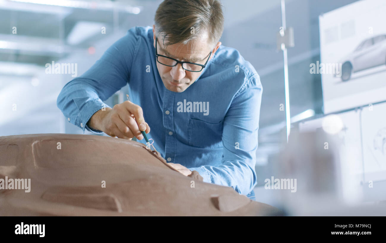 Experience Automotive Designer with a Rake Sculpts Prototype Car Model ...