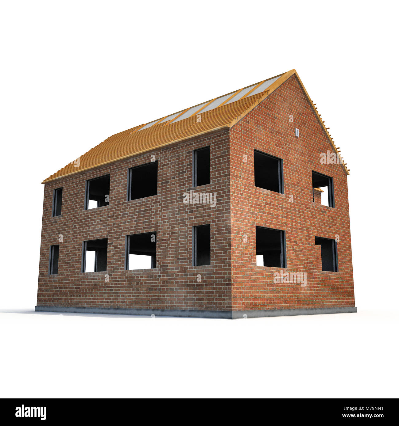 Unfinished brick house Cut Out Stock Images & Pictures - Alamy