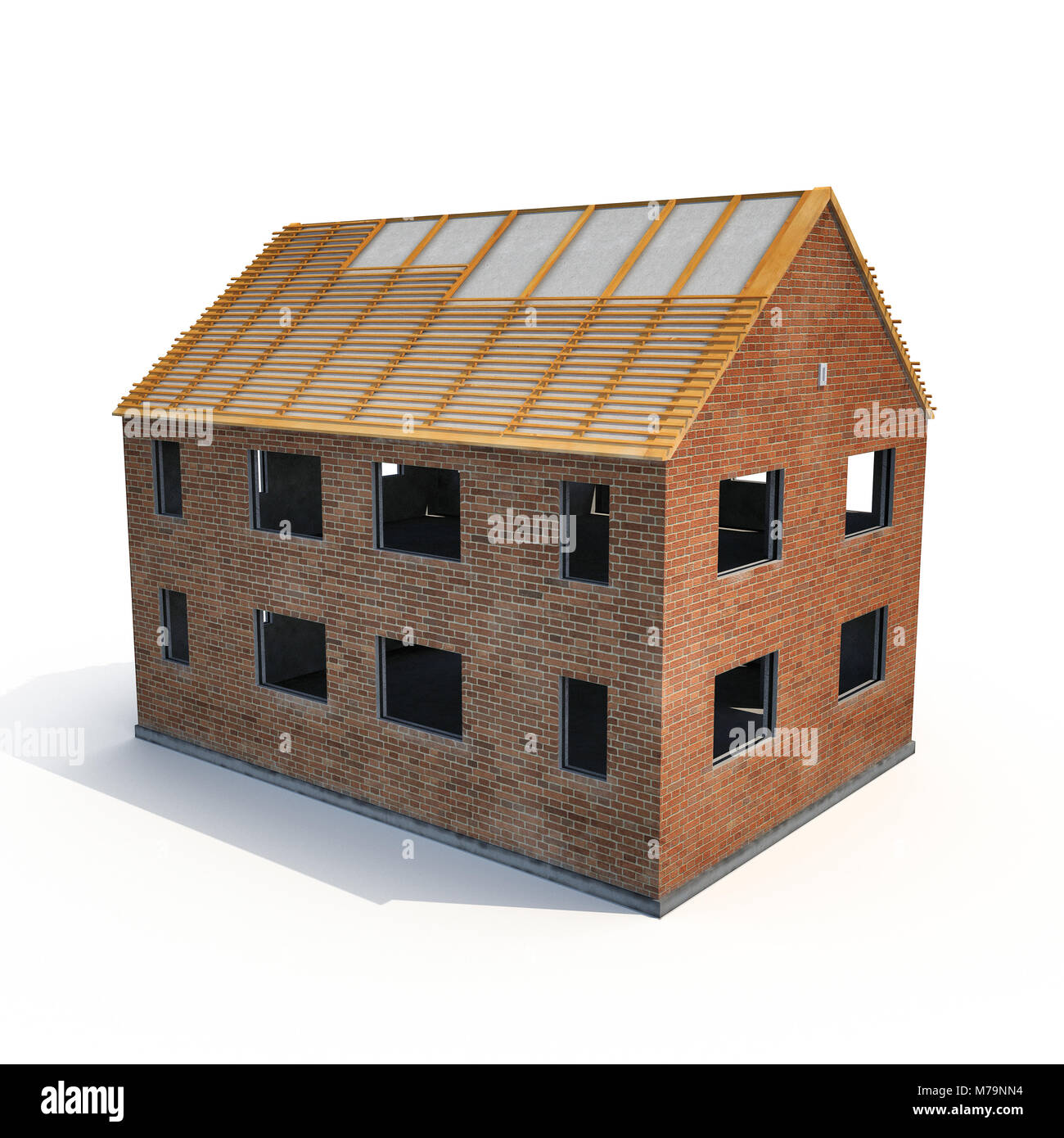 Unfinished brick house Cut Out Stock Images & Pictures - Alamy