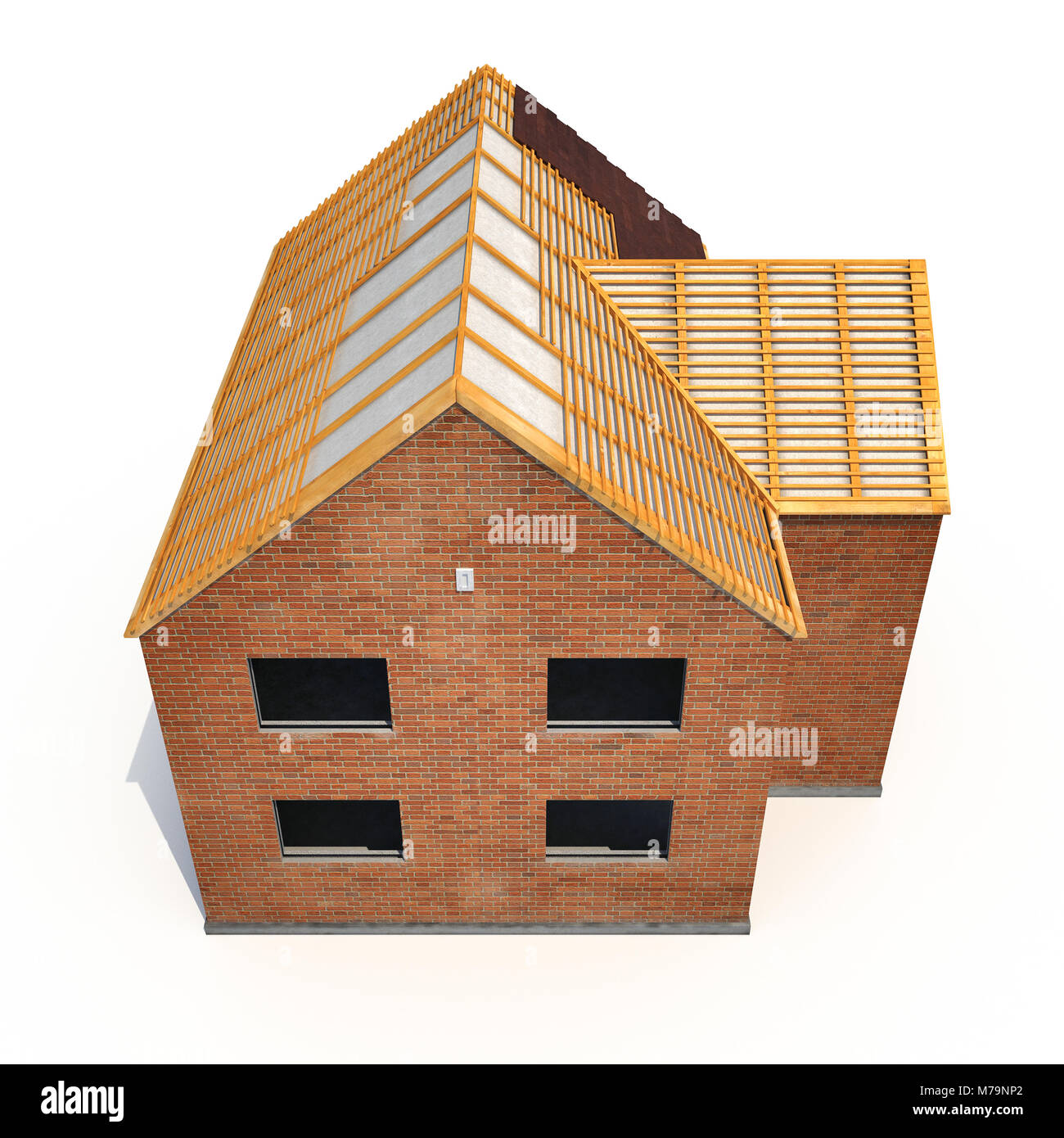 Unfinished brick house Cut Out Stock Images & Pictures - Alamy