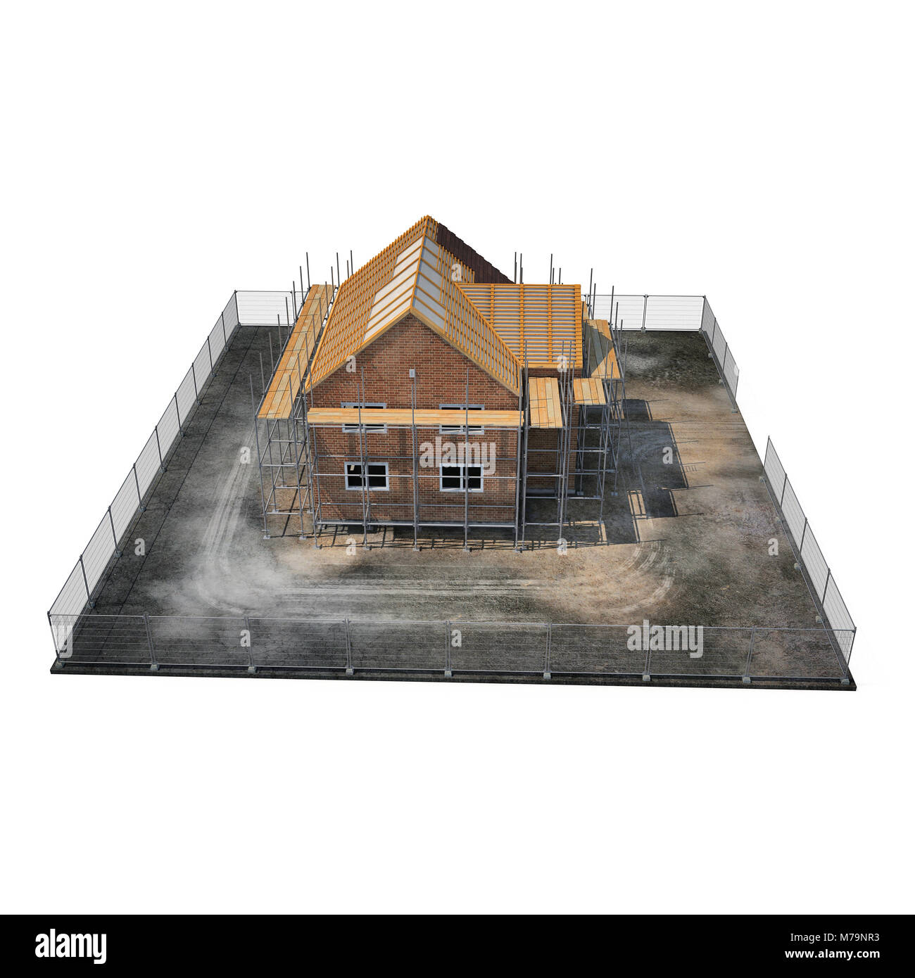 Building being built Cut Out Stock Images & Pictures - Alamy