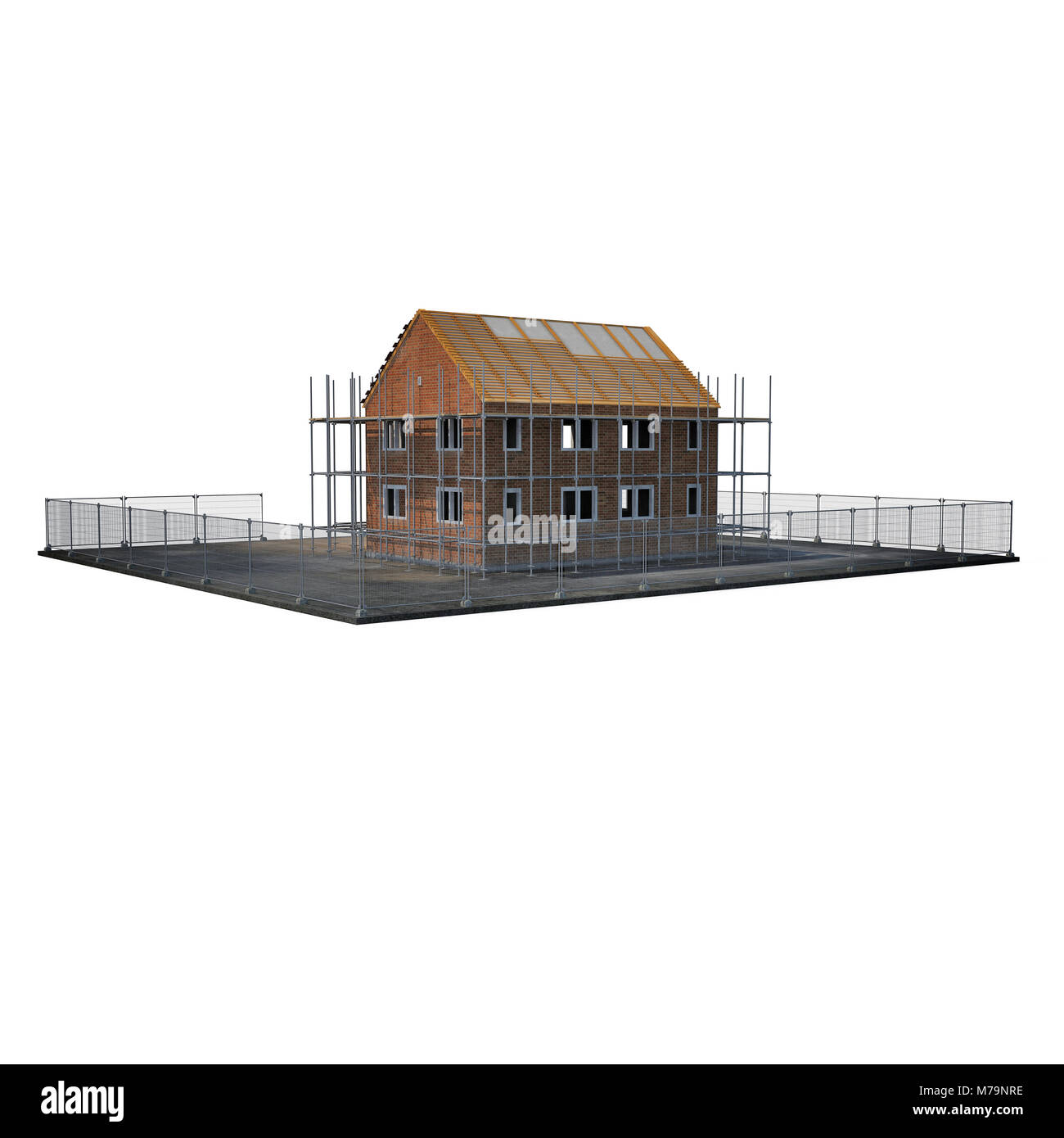 Modern houses under construction Cut Out Stock Images & Pictures - Alamy