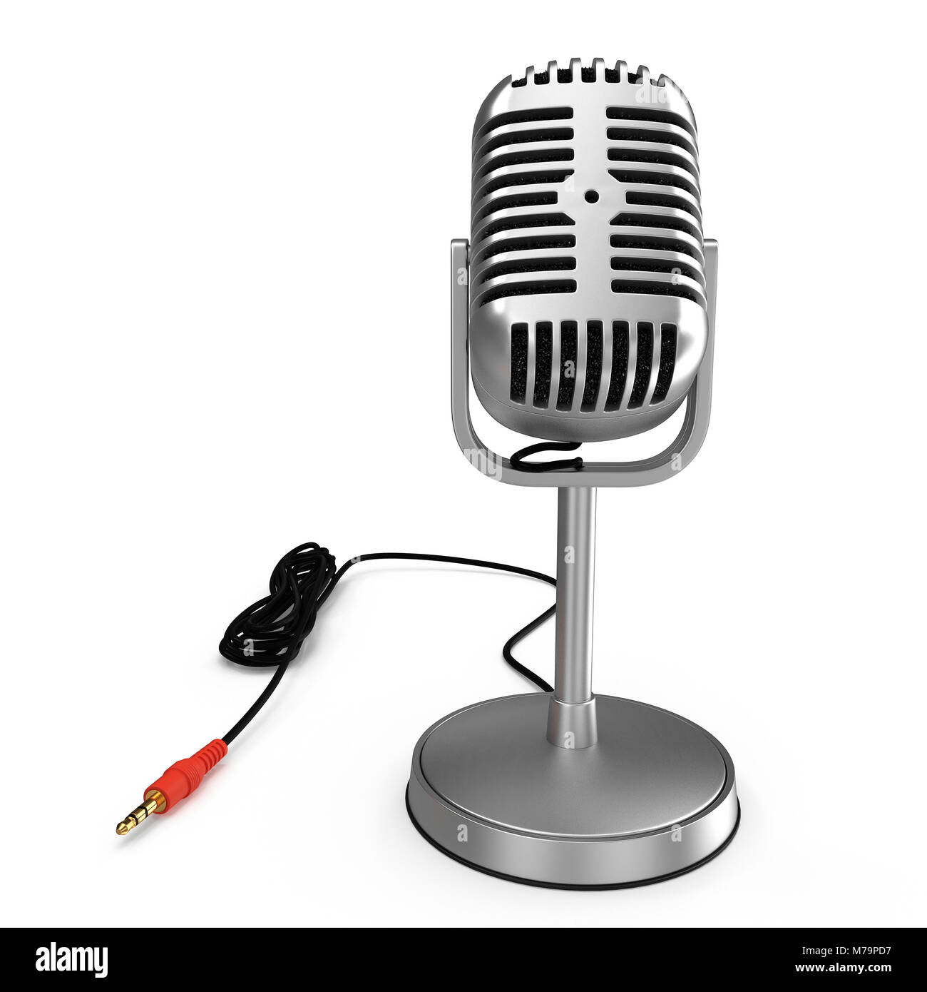 Classic microphone front view Cut Out Stock Images & Pictures - Alamy