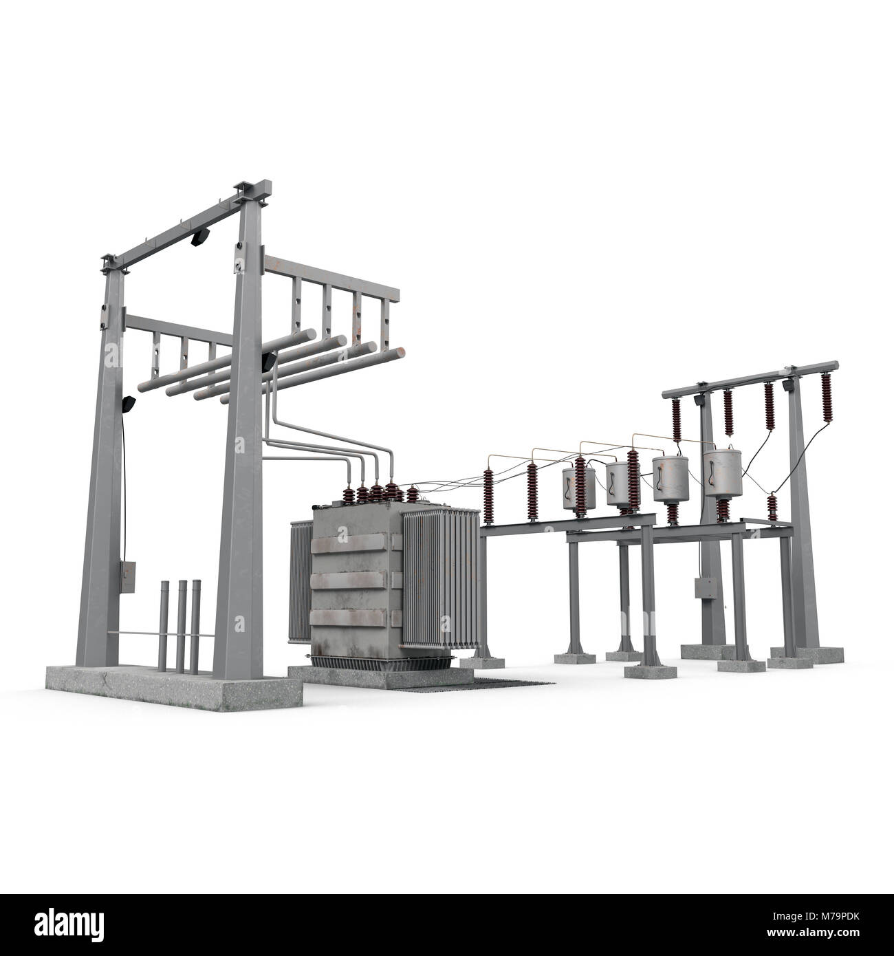 Power distribution substation Cut Out Stock Images & Pictures - Alamy