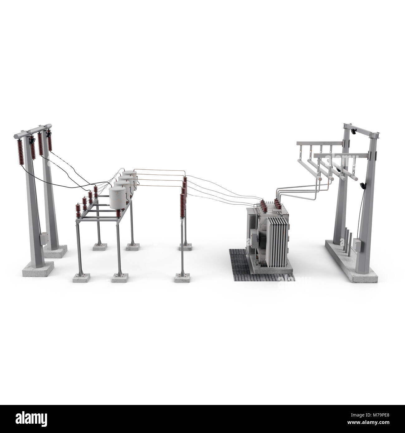 Electricity generation and distribution Cut Out Stock Images & Pictures ...