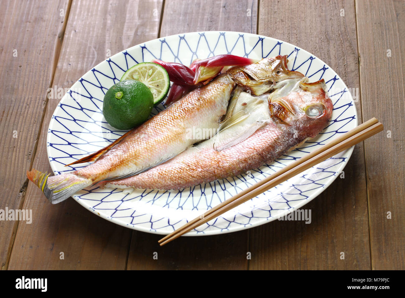 grilled japanese tilefish,amadai no wakasa yaki Stock Photo - Alamy