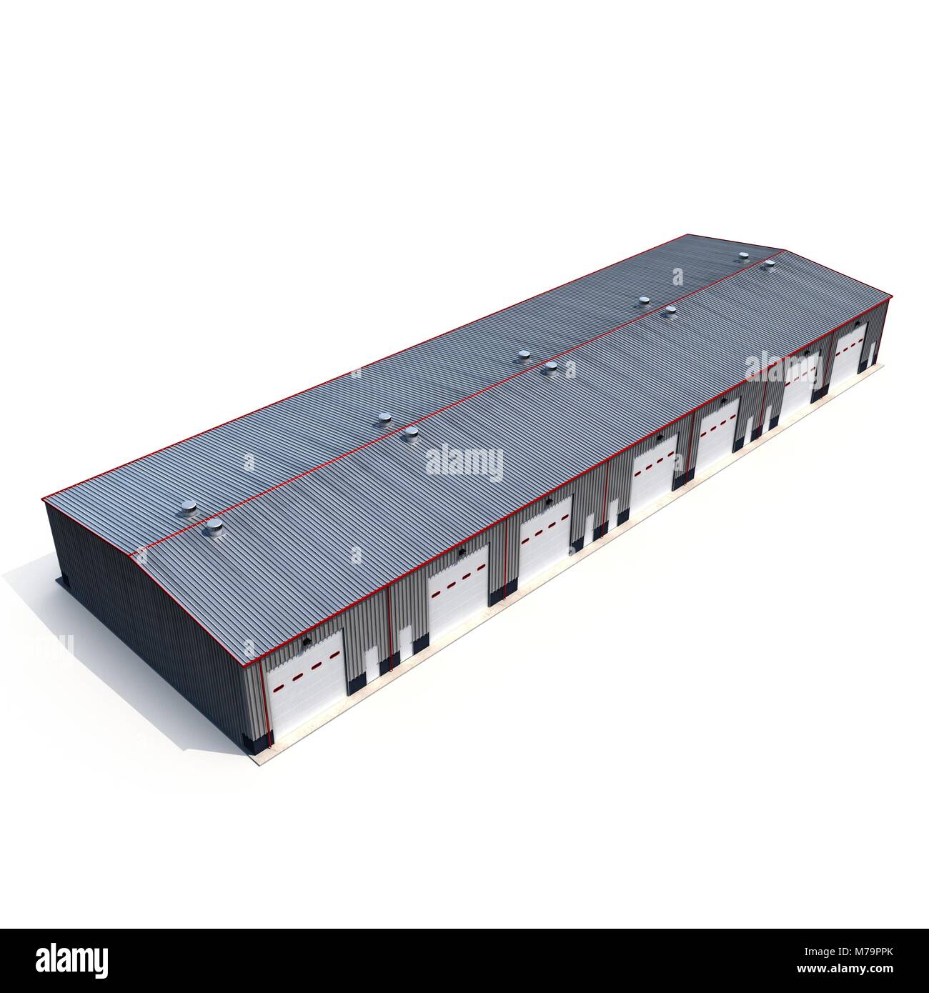 Facade storage warehouse closed gate Cut Out Stock Images & Pictures ...