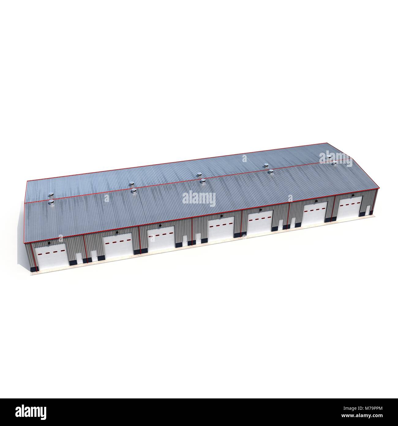 Facade storage warehouse closed gate Cut Out Stock Images & Pictures ...