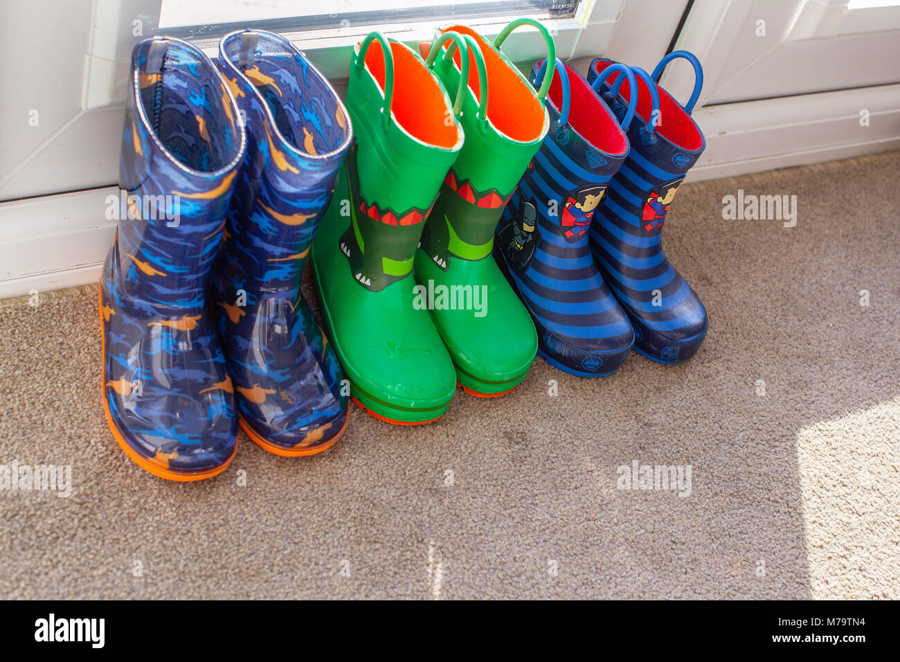 Family wellington boots on home hi-res stock photography and images - Alamy