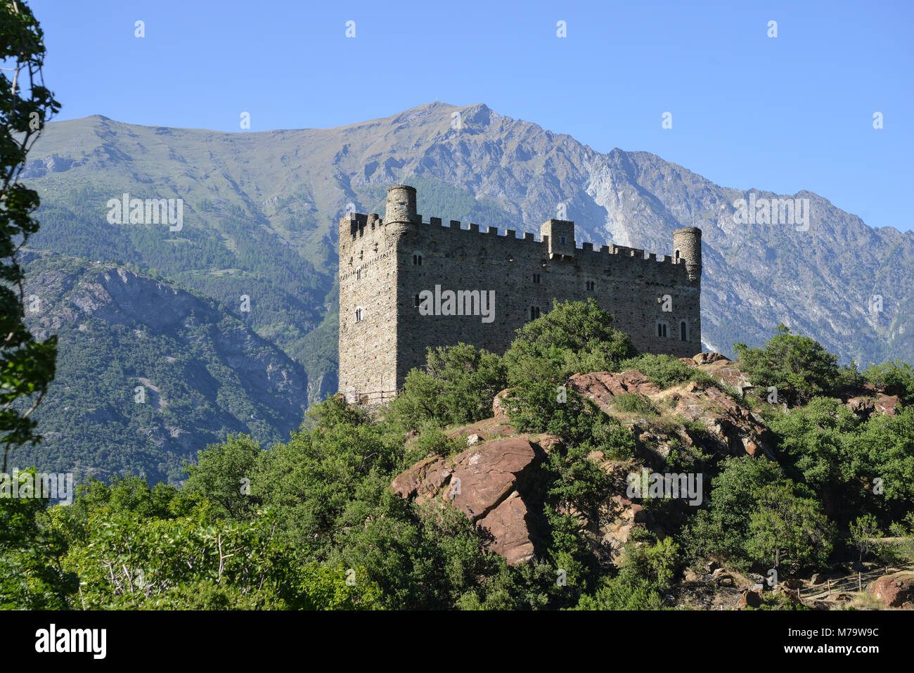 Ussel Castle, Aosta Valley, Italy Stock Photo - Alamy