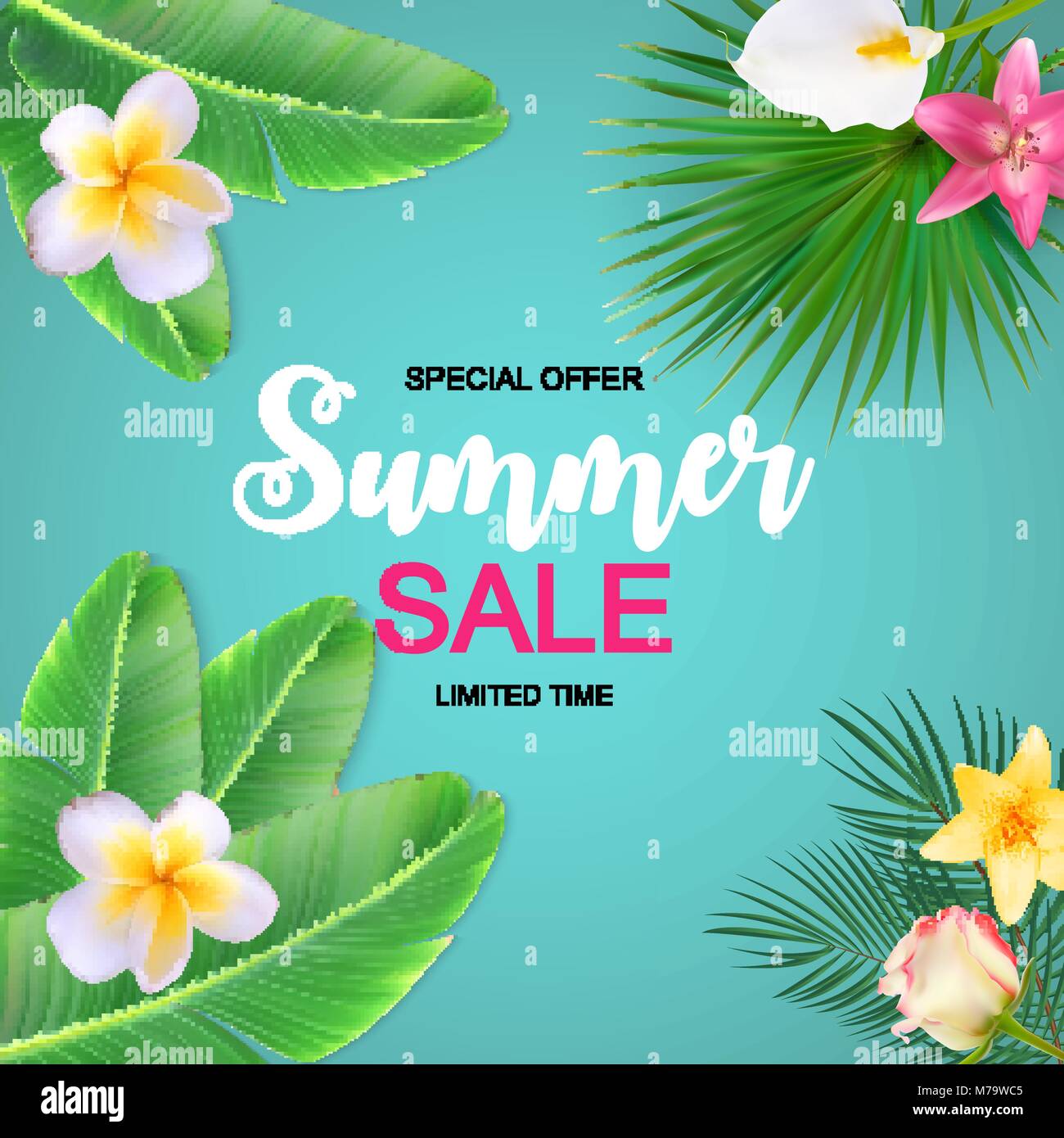 Summer beautiful background Stock Vector Images - Alamy