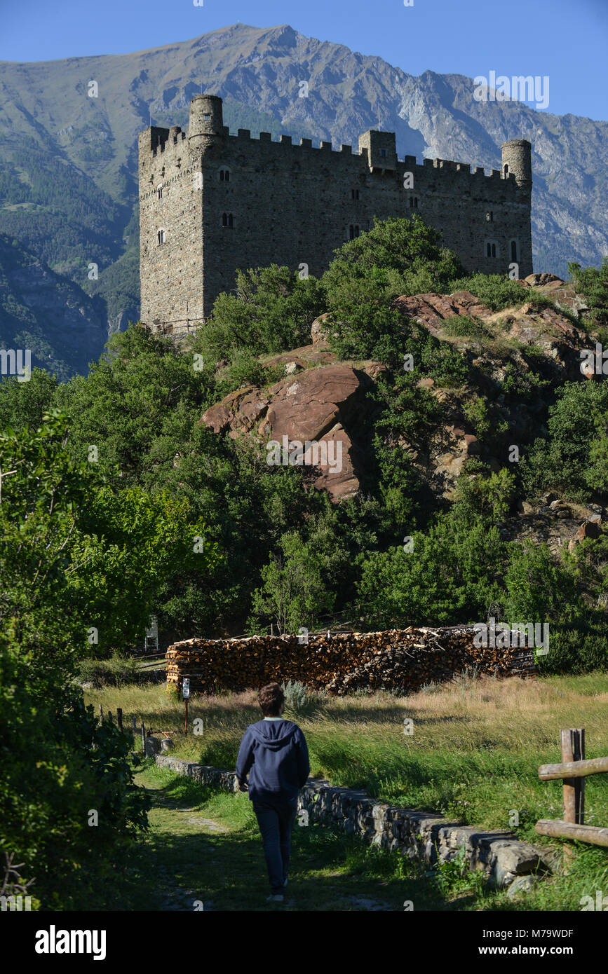 Ussel Castle, Aosta Valley, Italy Stock Photo - Alamy