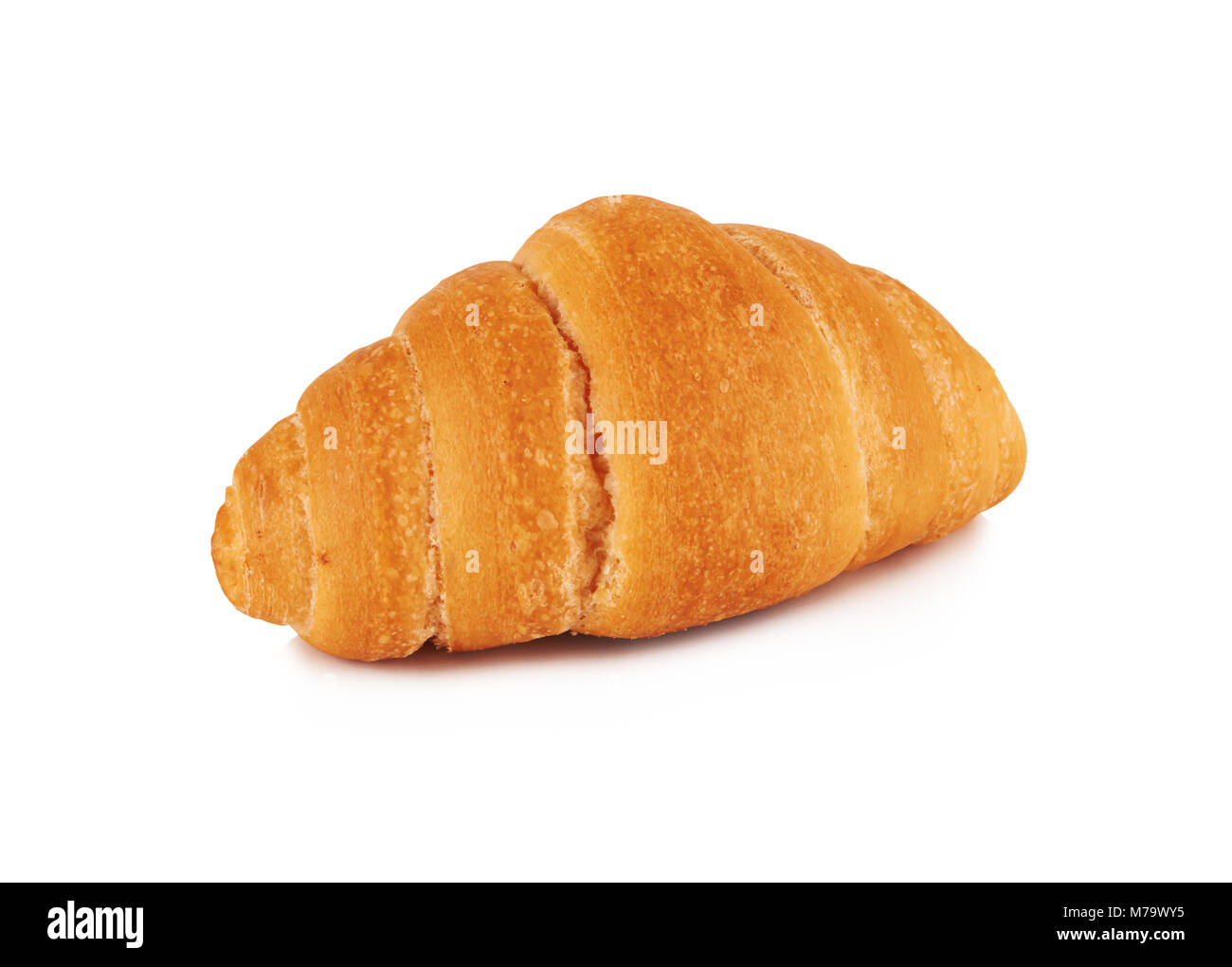 Plain croissant isolated on a white background Stock Photo - Alamy