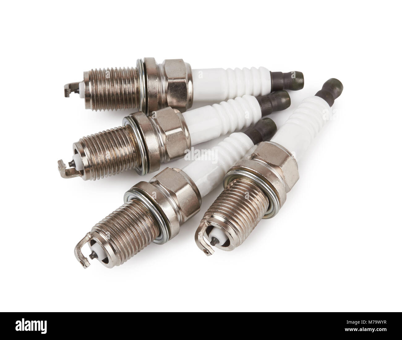 Spark plugs isolated on a white background Stock Photo - Alamy