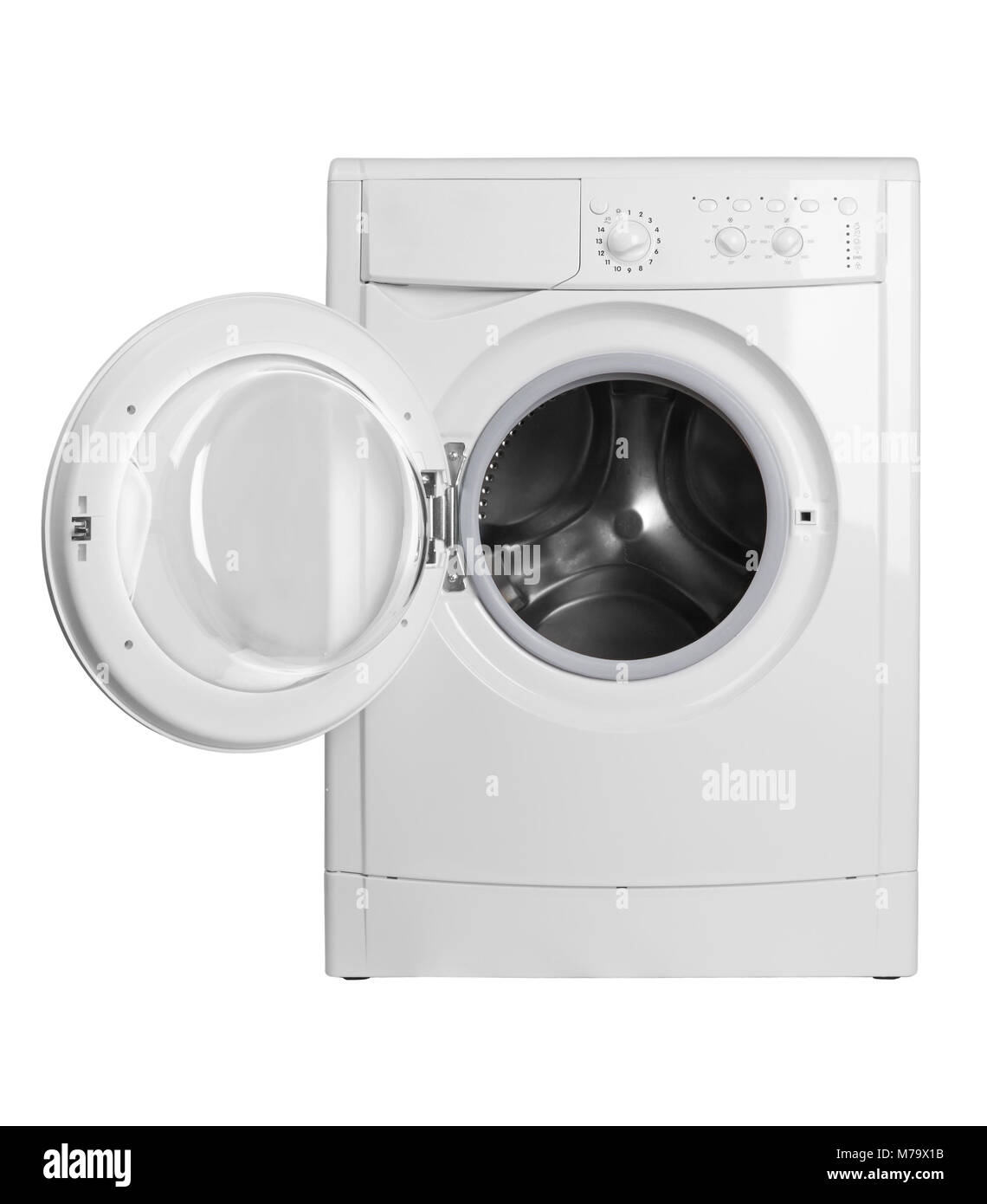 Washing machine isolated on white background Stock Photo - Alamy