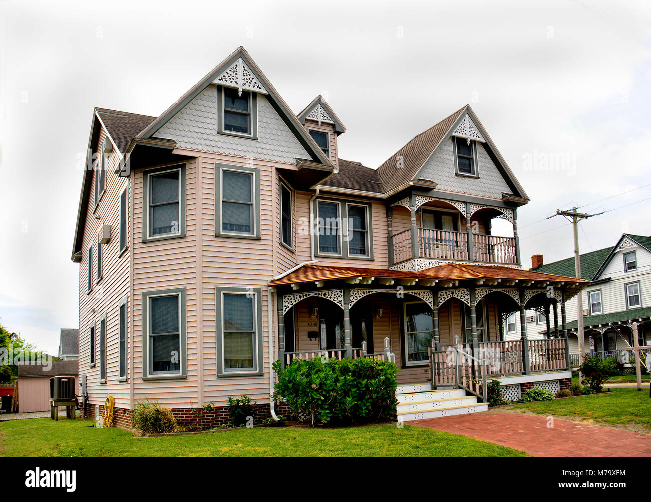A Victorian style house very well preserved here in a small town in ...