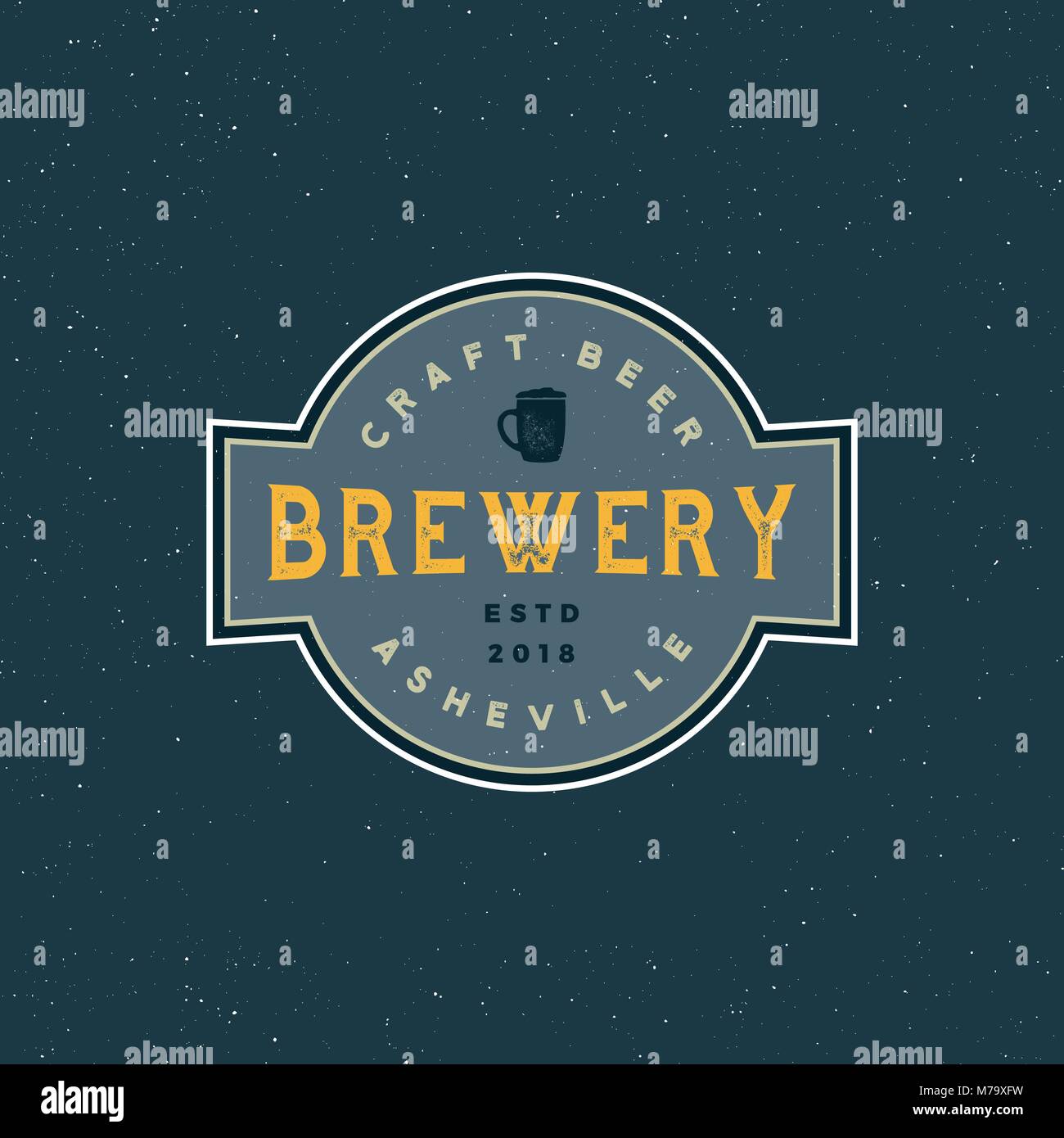 vintage brewery logo. retro styled beer emblem. vector illustration ...