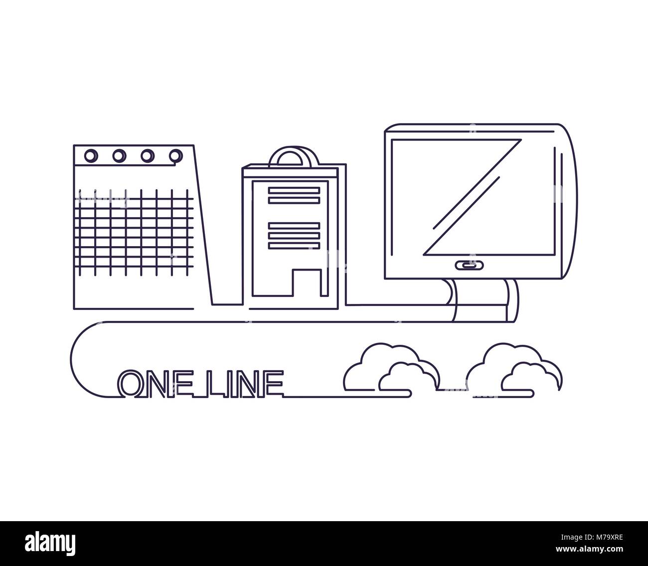 Continuos line Cut Out Stock Images & Pictures - Alamy