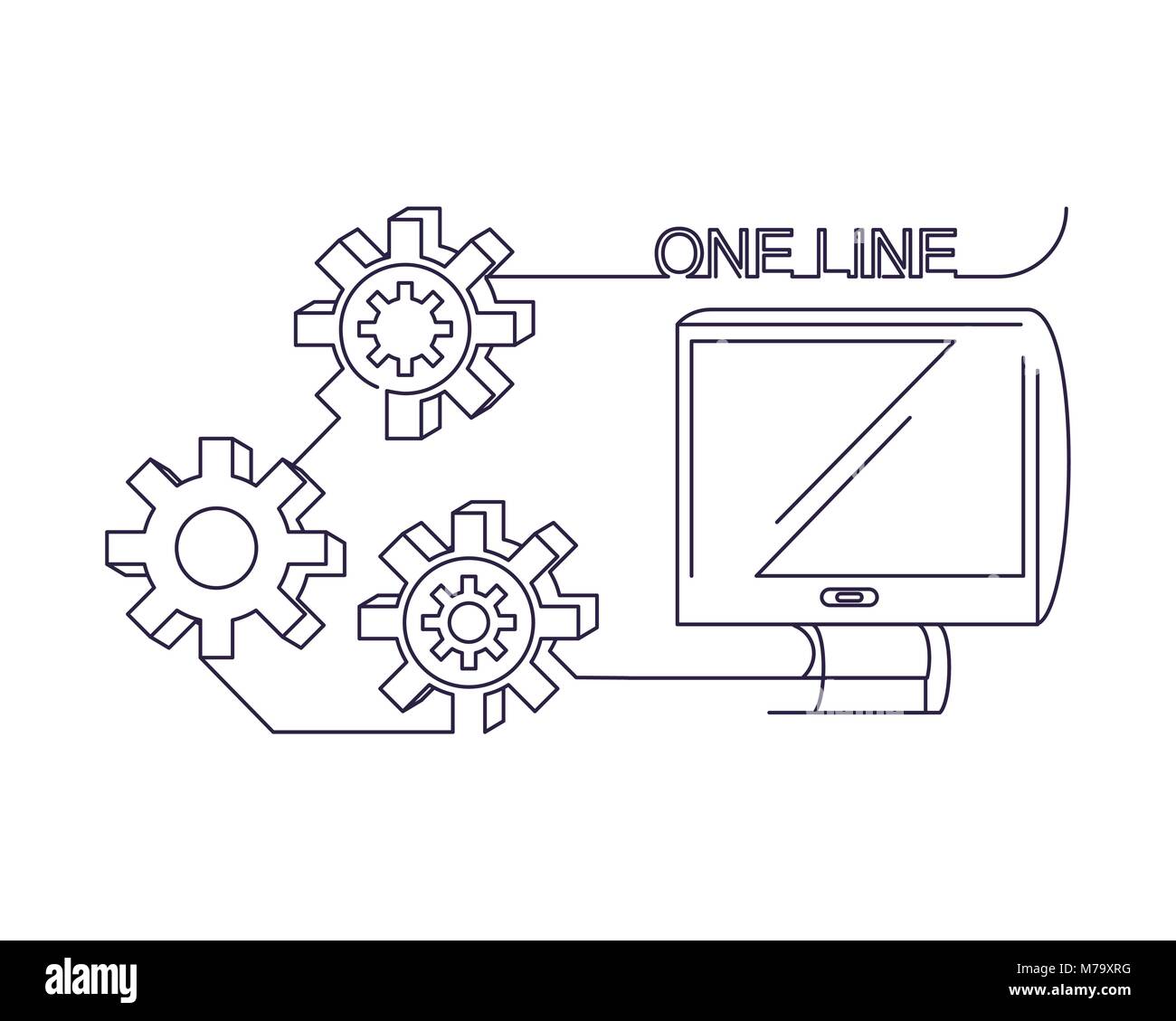 Continuos line Cut Out Stock Images & Pictures - Alamy