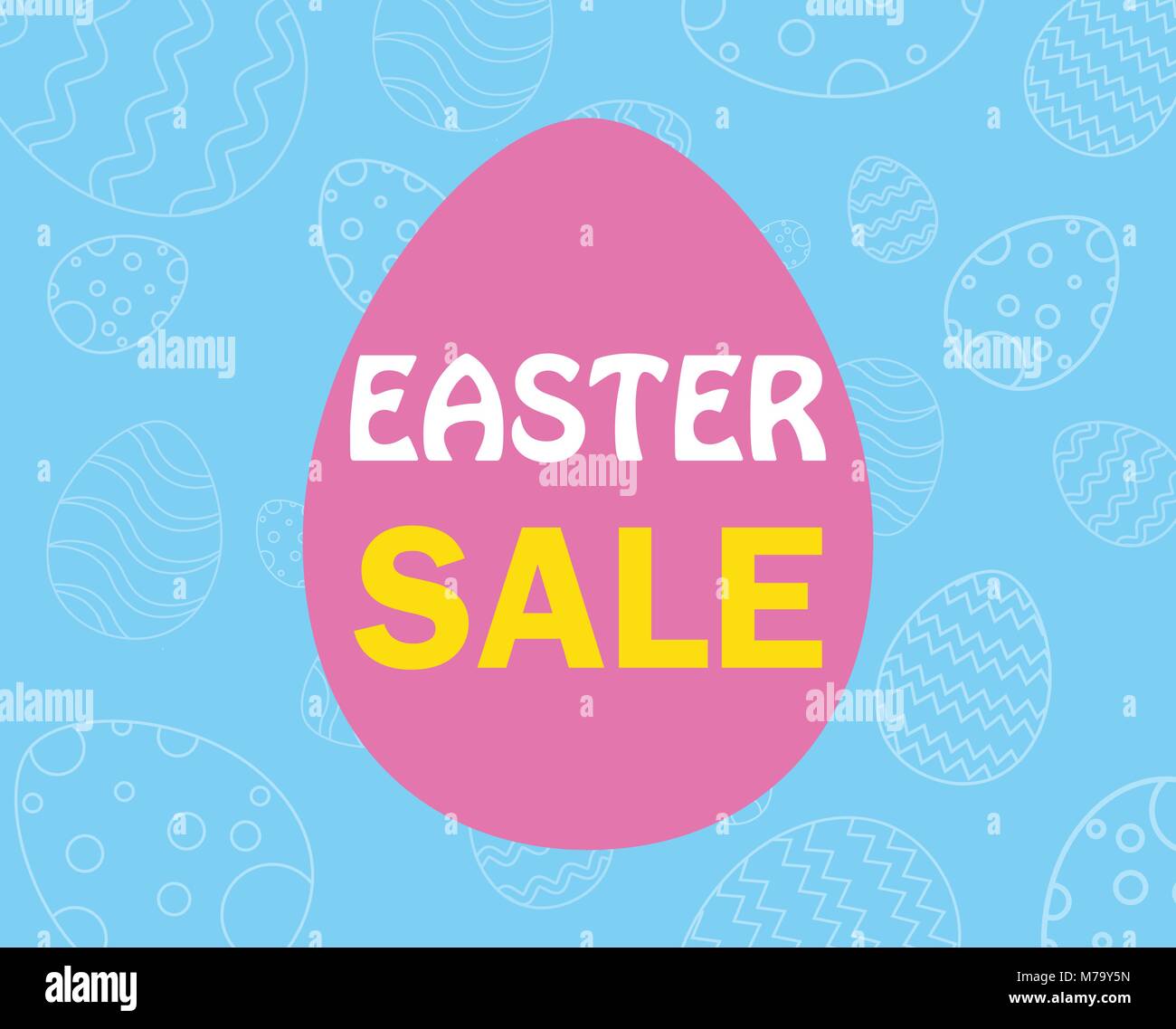 Happy easter for sale banner background template with pattern egg ...
