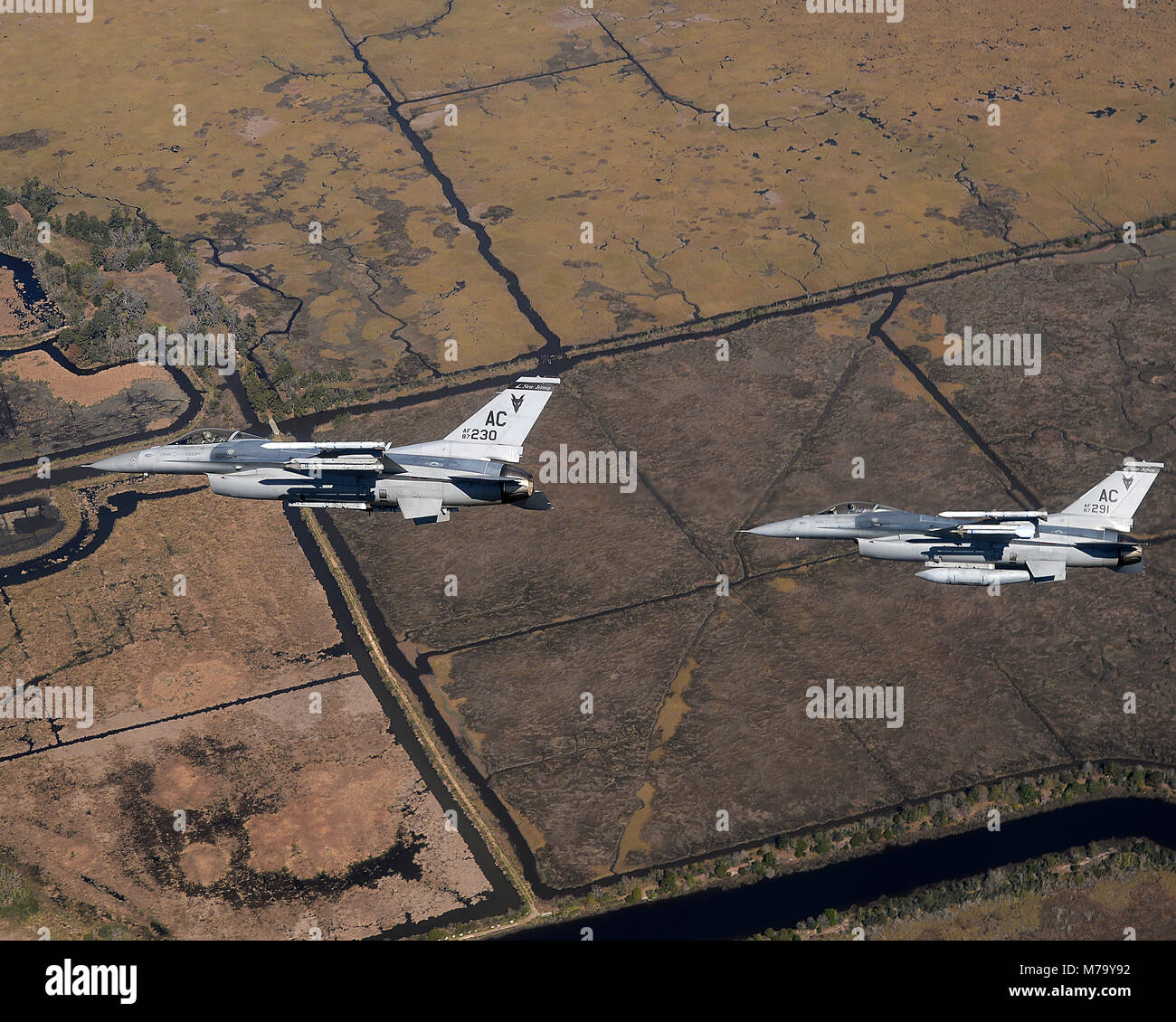 U.S. Air Force F-16C Fighting Falcon’s with the 177th Fighter Wing, New ...