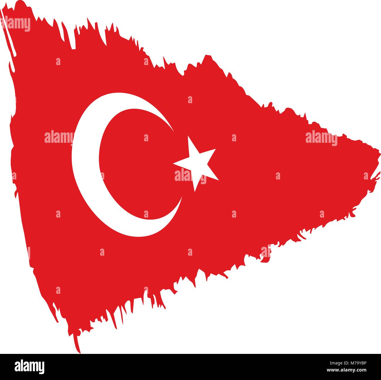 Turkey flag, vector illustration Stock Vector Image & Art - Alamy