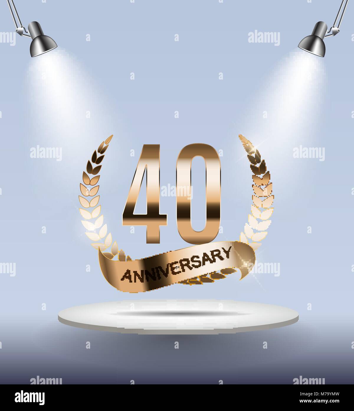 Template 40 years anniversary vector hi-res stock photography and ...