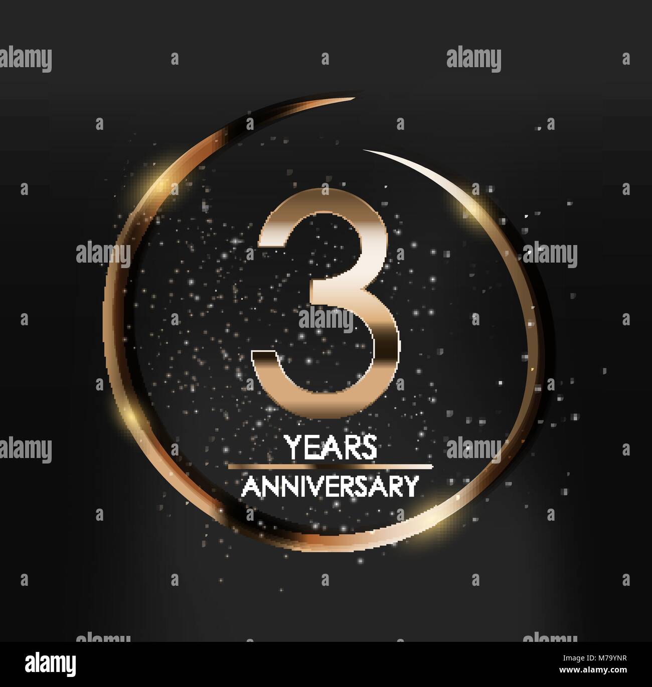 Template Logo 3 Years Anniversary Vector Illustration Stock Vector ...