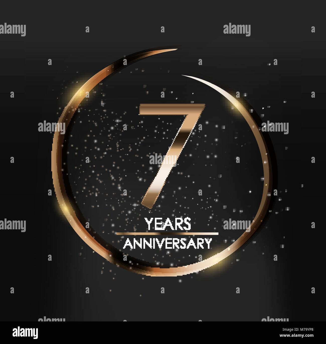 Template Logo 7 Years Anniversary Vector Illustration Stock Vector ...