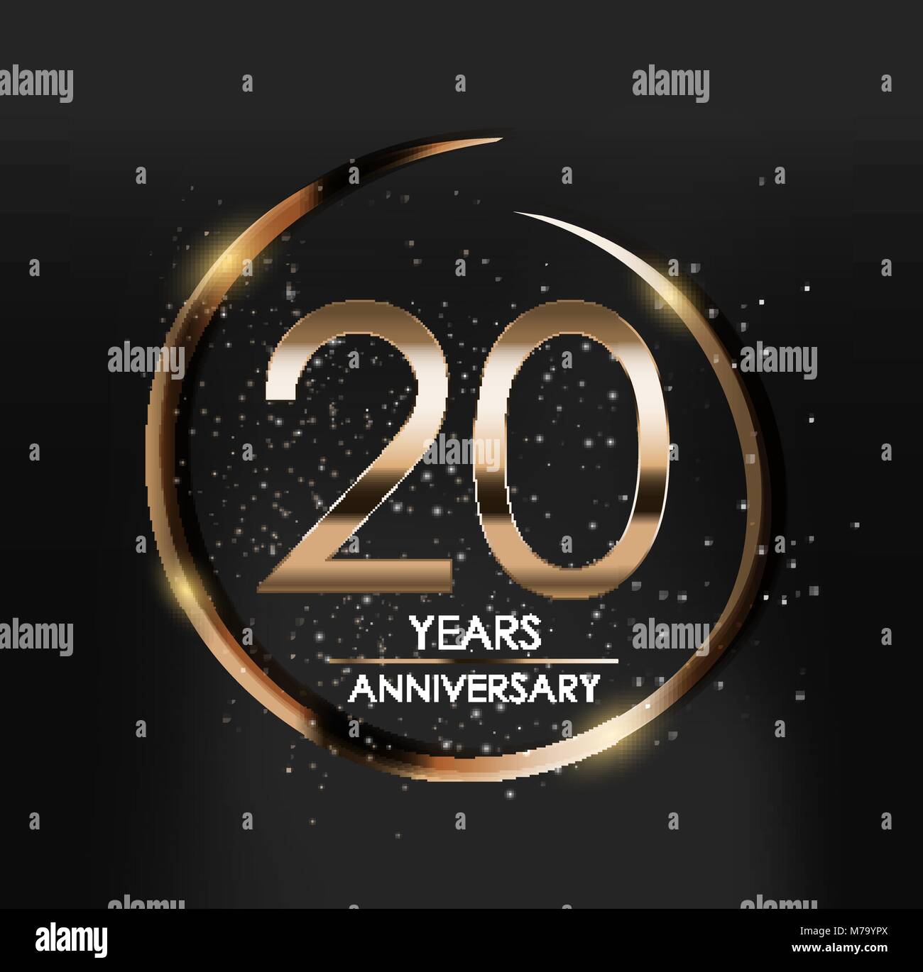 Template Logo 20 Years Anniversary Vector Illustration Stock Vector ...