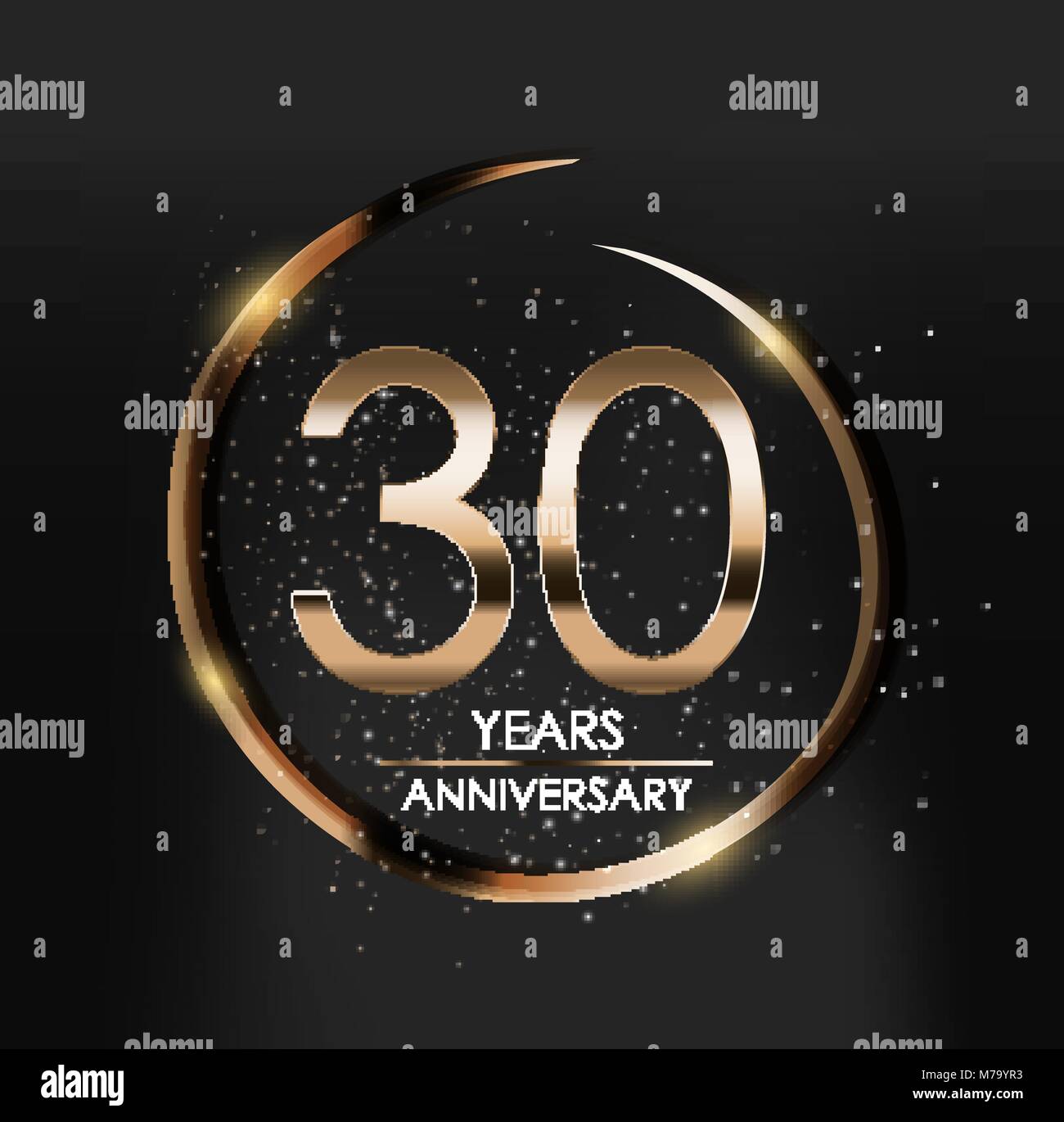 Template Logo 30 Years Anniversary Vector Illustration Stock Vector ...