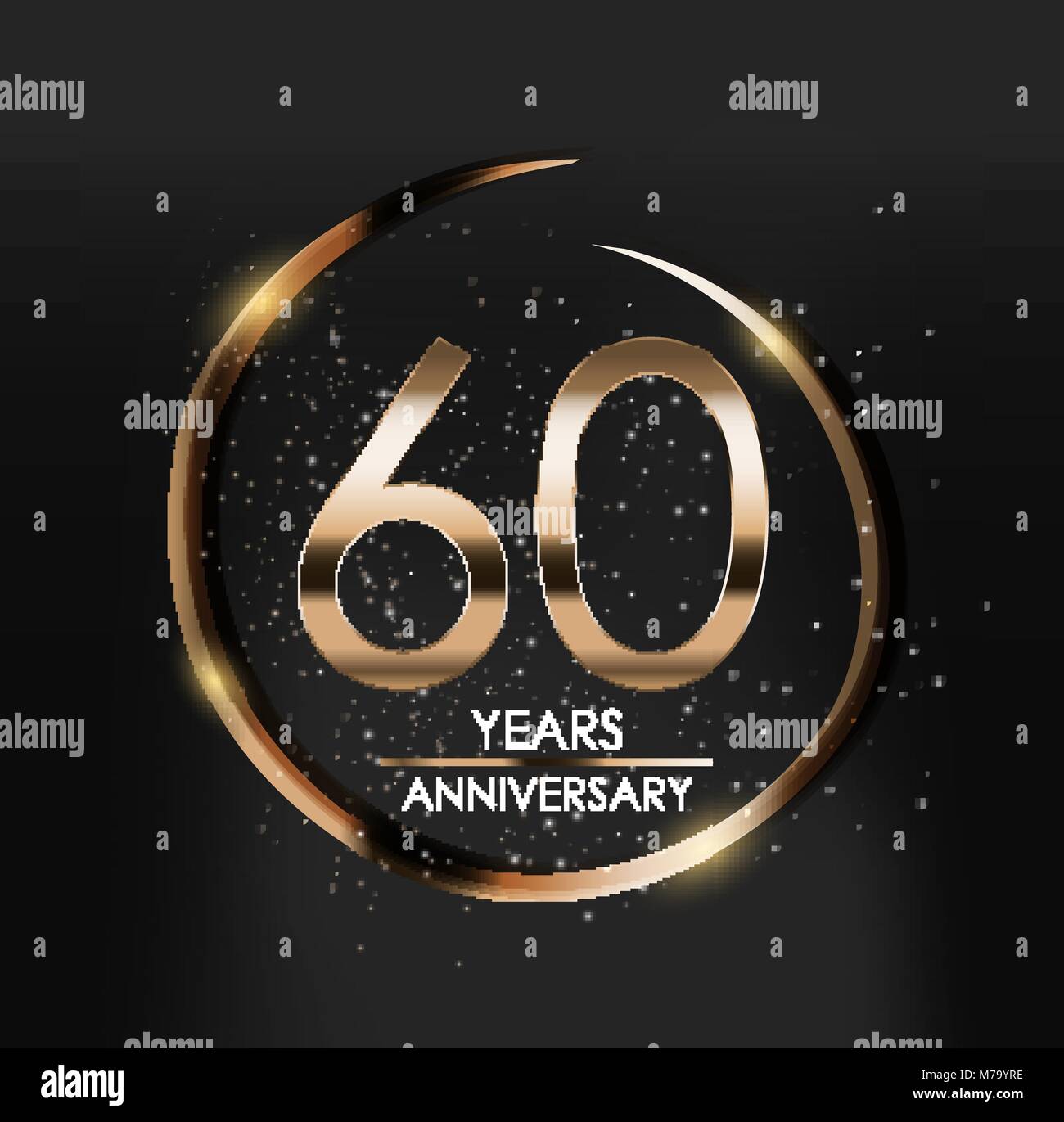 Template Logo 60 Years Anniversary Vector Illustration Stock Vector ...