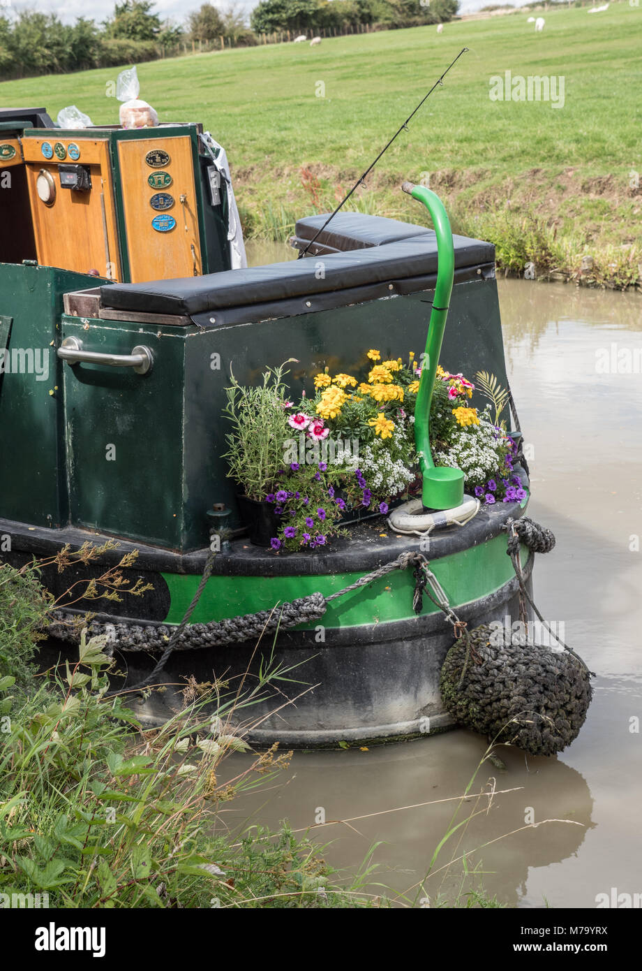 Displayed on a canal boat hi-res stock photography and images - Alamy