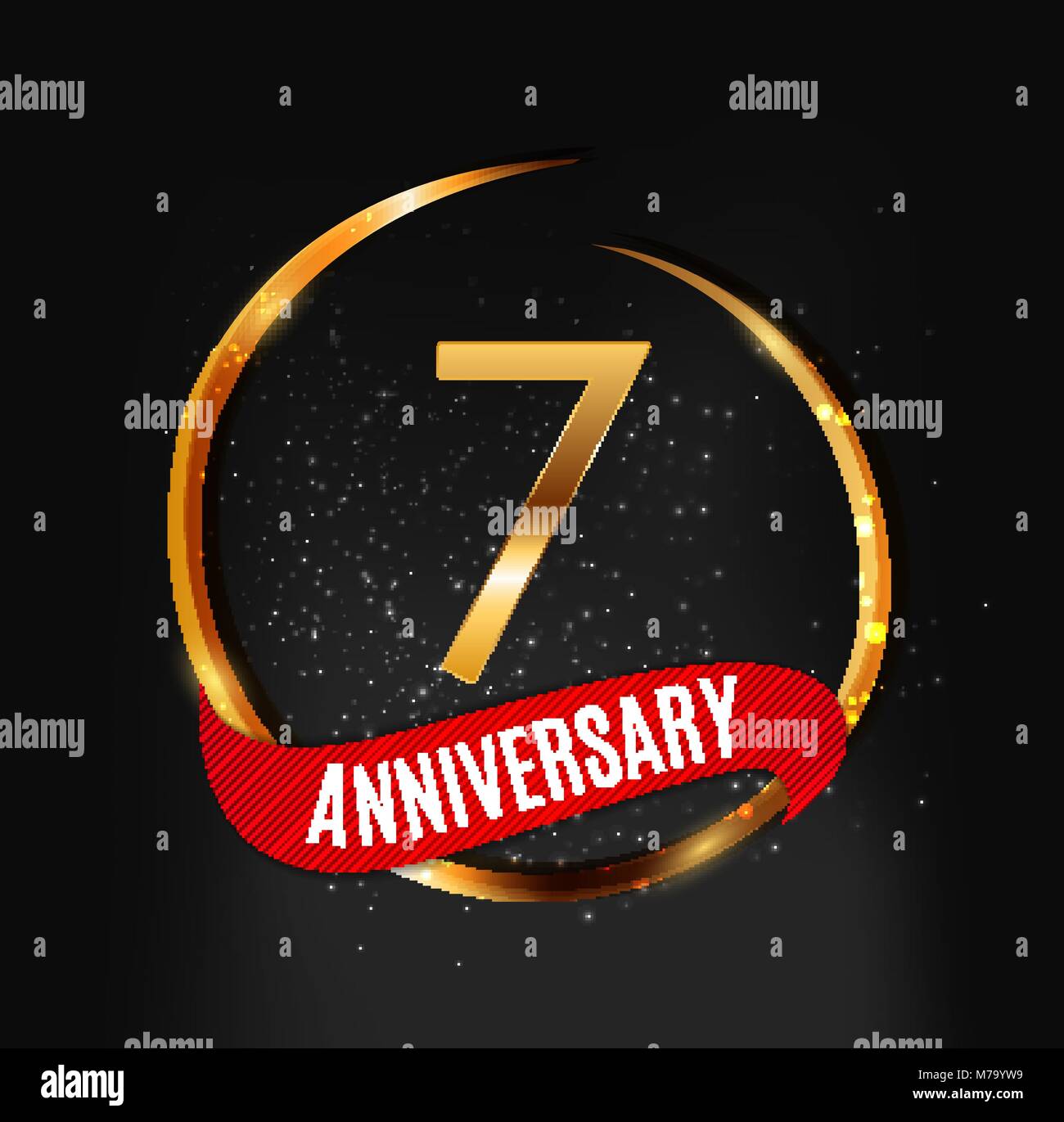 7 years birthday logo hi-res stock photography and images - Alamy