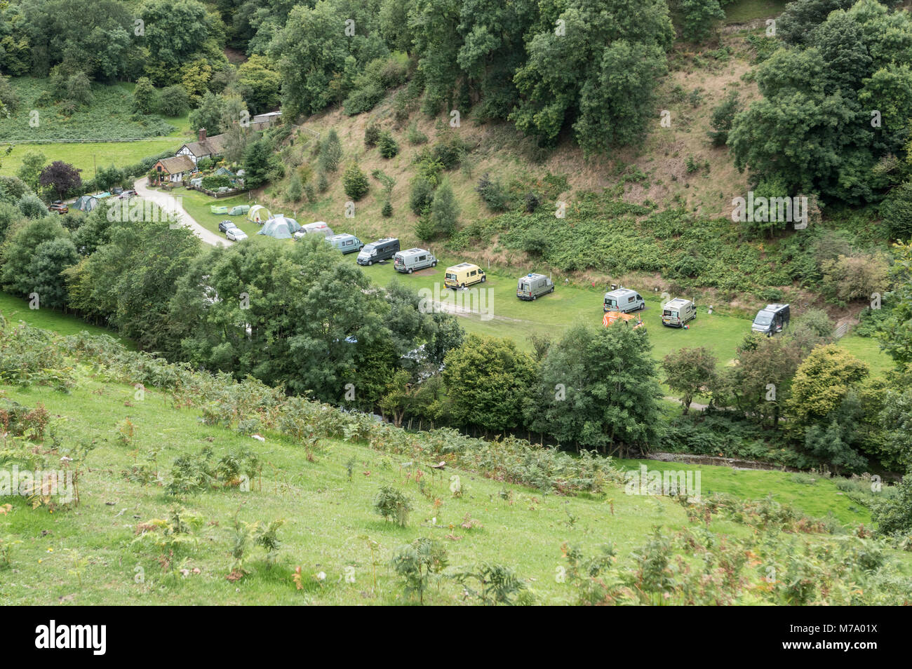 Small Batch campsite Little Stretton Shropshire England UK Stock Photo ...