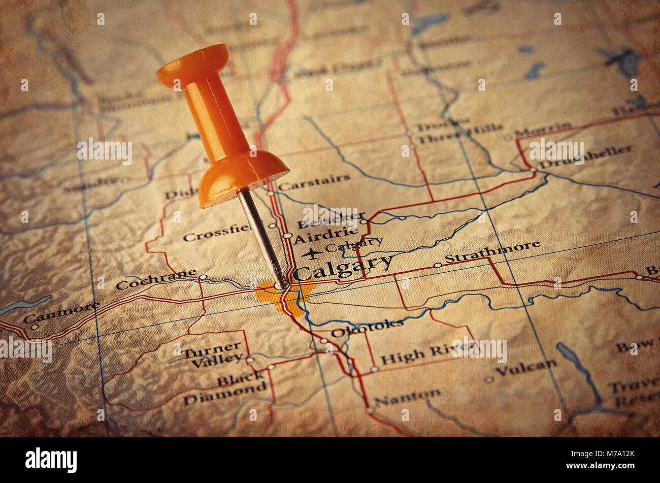 Calgary map hi-res stock photography and images - Alamy