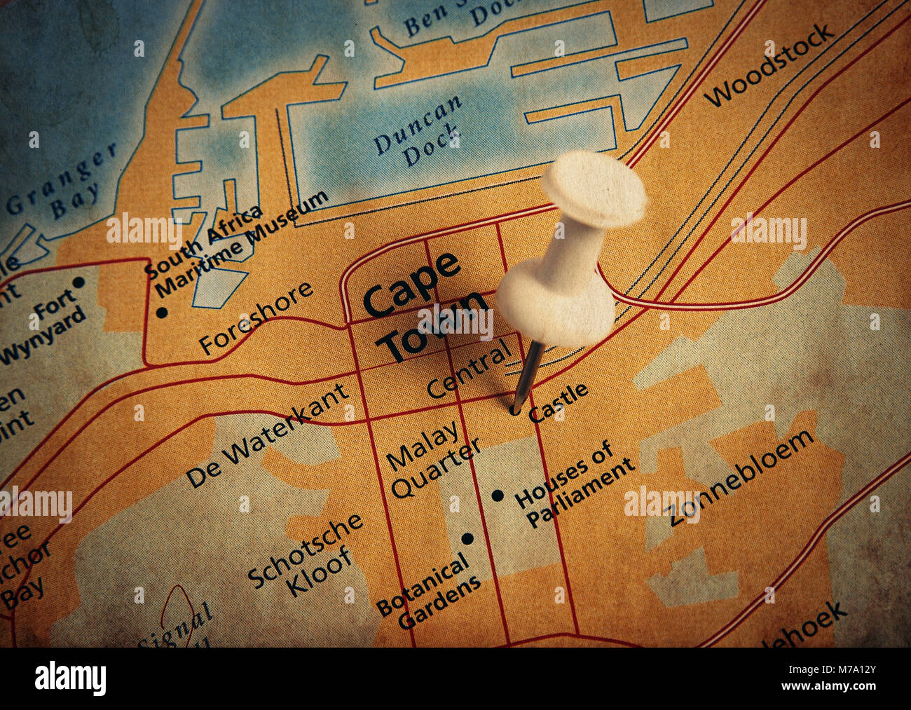 Vintage map of cape town hi-res stock photography and images - Alamy