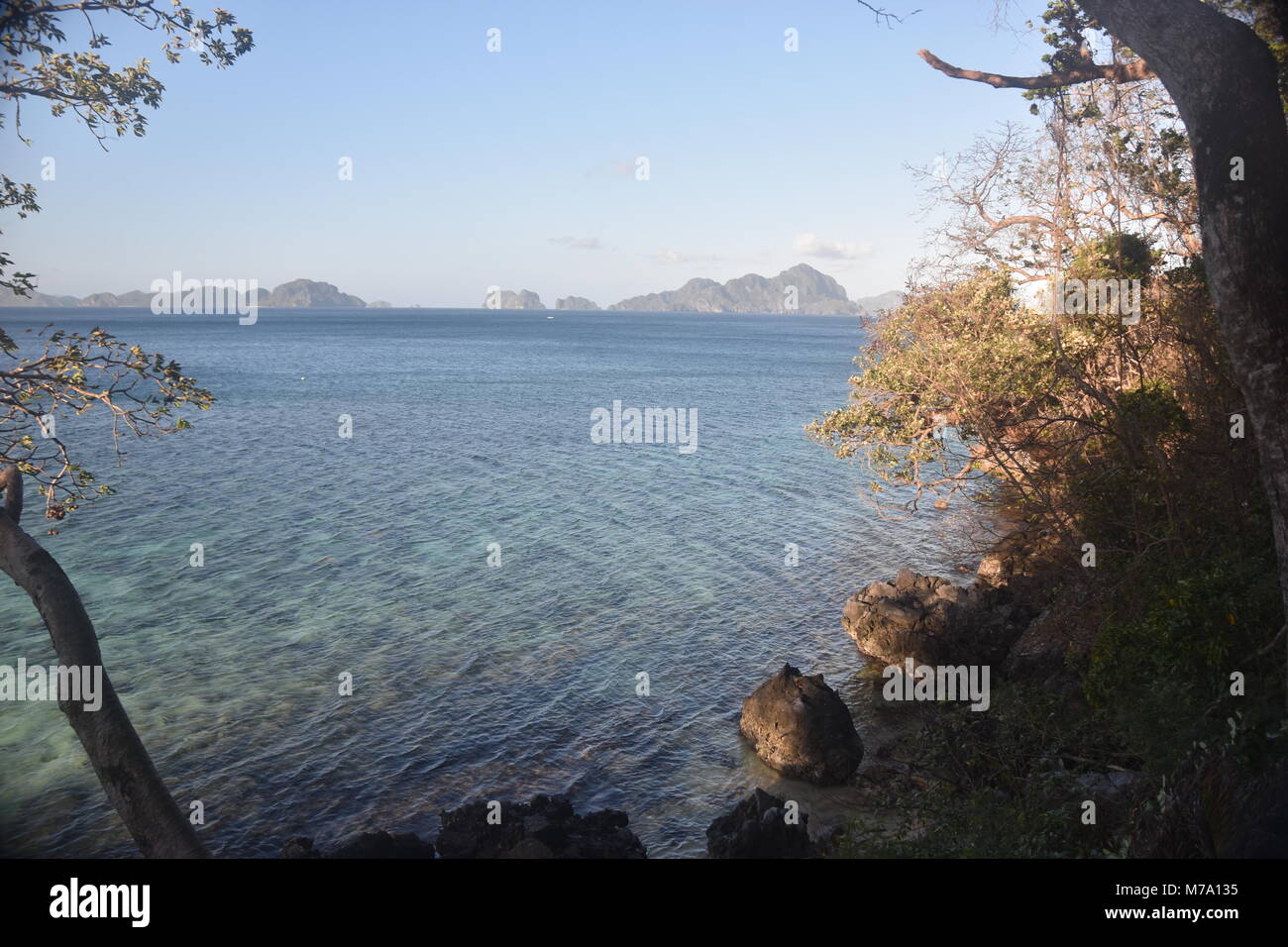 Picture from my hotel room balcony in Seven Commando beach in El Nido ...