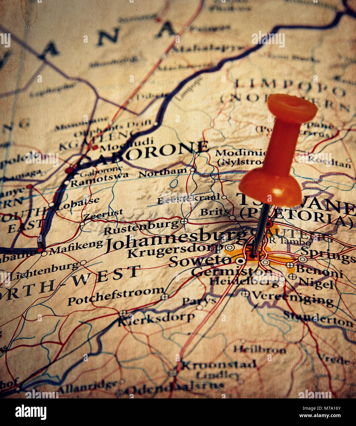 Johannesburg map hi-res stock photography and images - Alamy