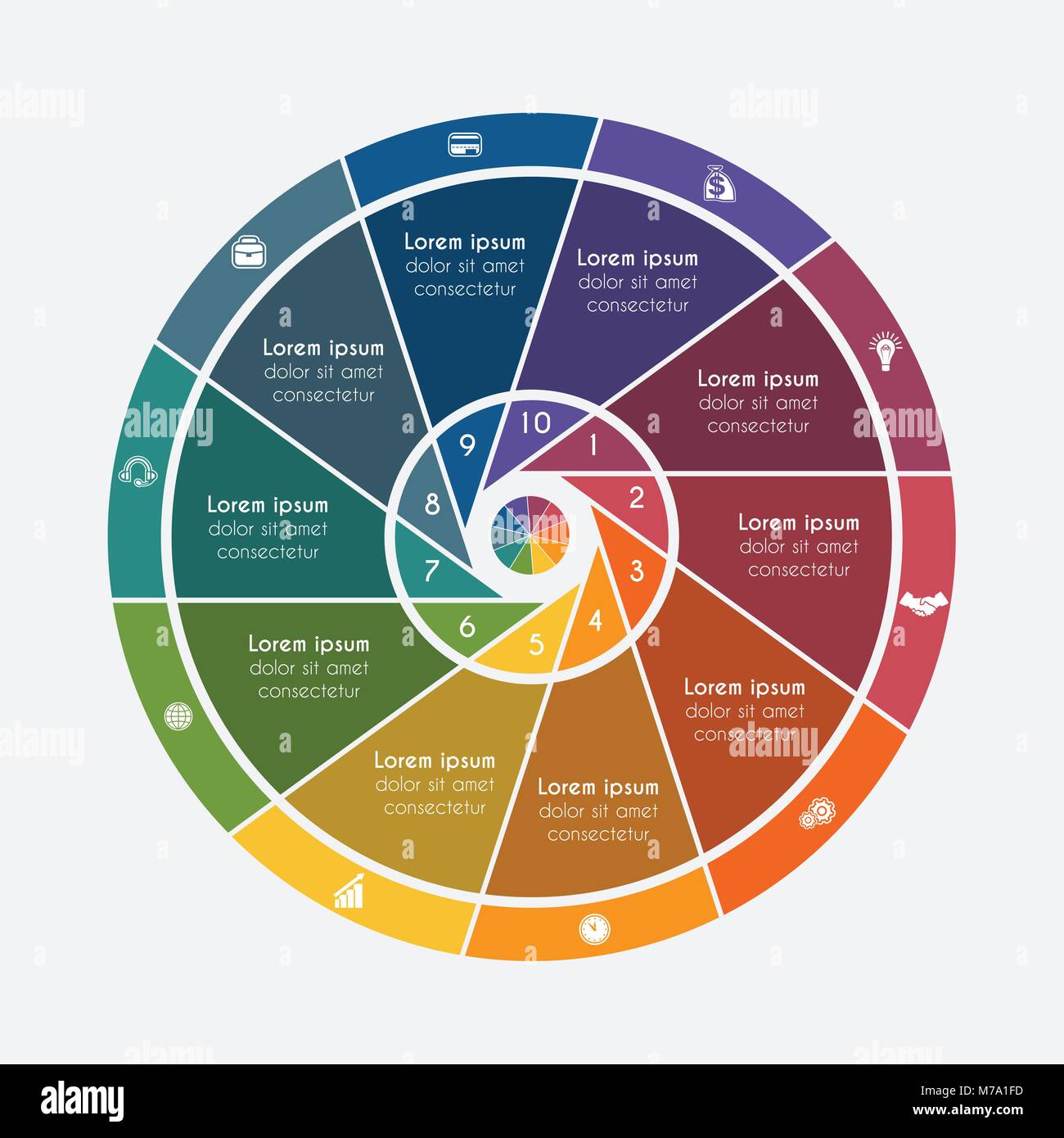 Vector Illustration Universal Flat Template Elements Infographics