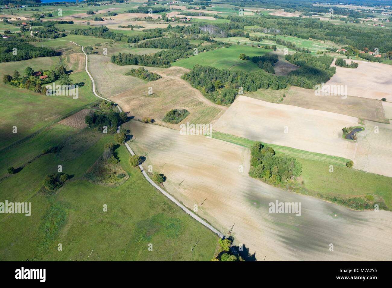 Aerial view of beautiful Masurian countryside, Poland Stock Photo - Alamy