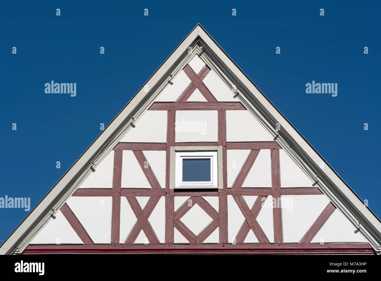 Gable of half-timbered house, Southern Germany Stock Photo - Alamy