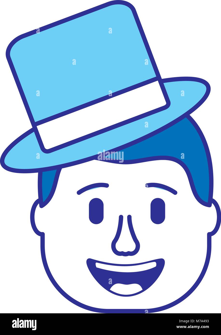 smiling face man with hat happy Stock Vector Image & Art - Alamy