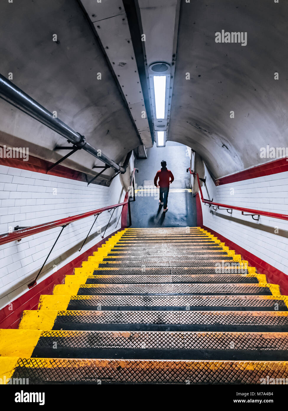 Tube station stairs hi-res stock photography and images - Alamy
