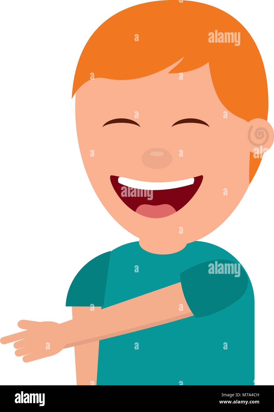 Happy casual man pointing Stock Vector Images - Alamy